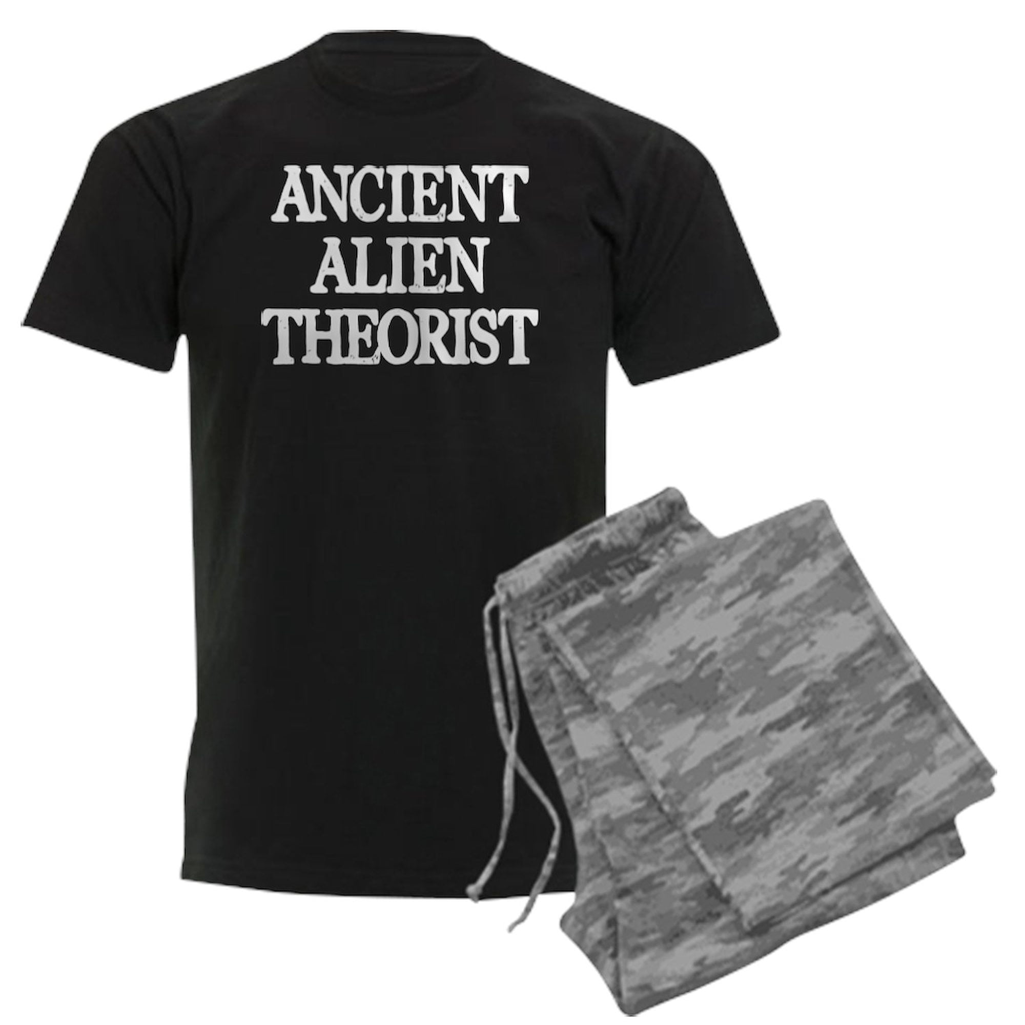 CafePress - Ancient Alien Theorist Men's Dark Pajamas - Men's Dark ...