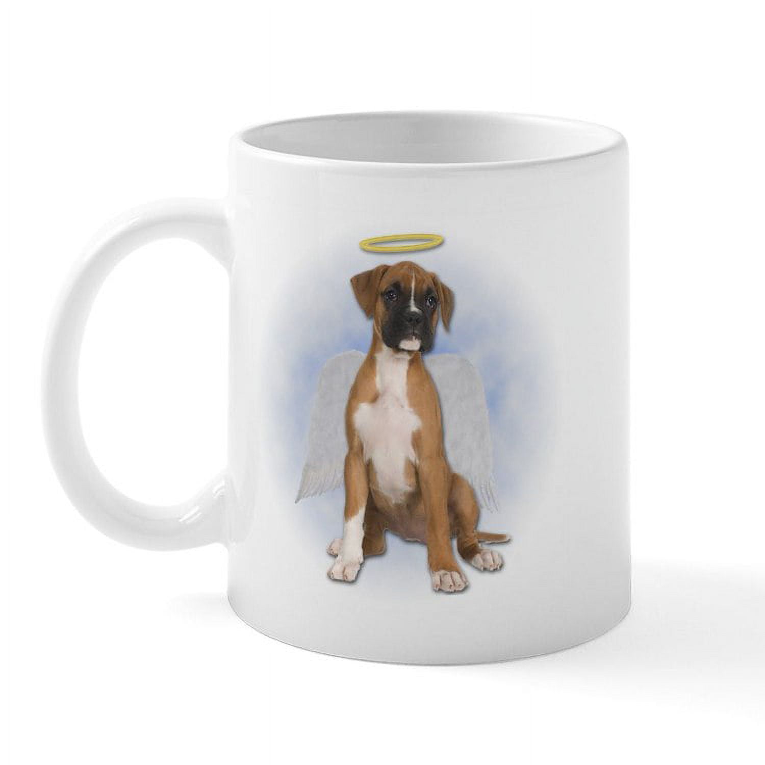 CafePress - Angel Boxer Puppy Mug - 11 oz Ceramic Mug - Novelty Coffee ...