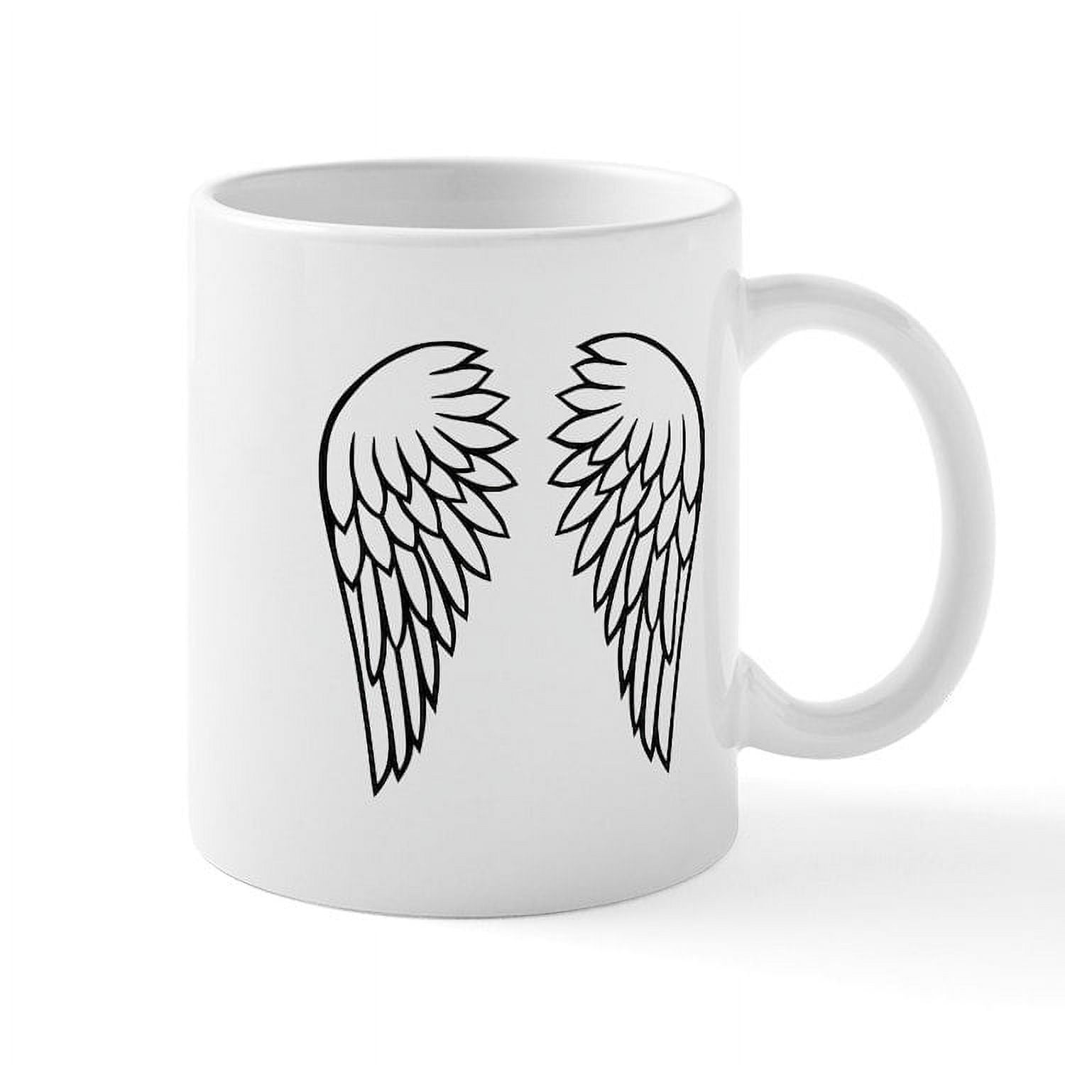 CafePress - Angel Wings Mug - 11 oz Ceramic Mug - Novelty Coffee Tea ...