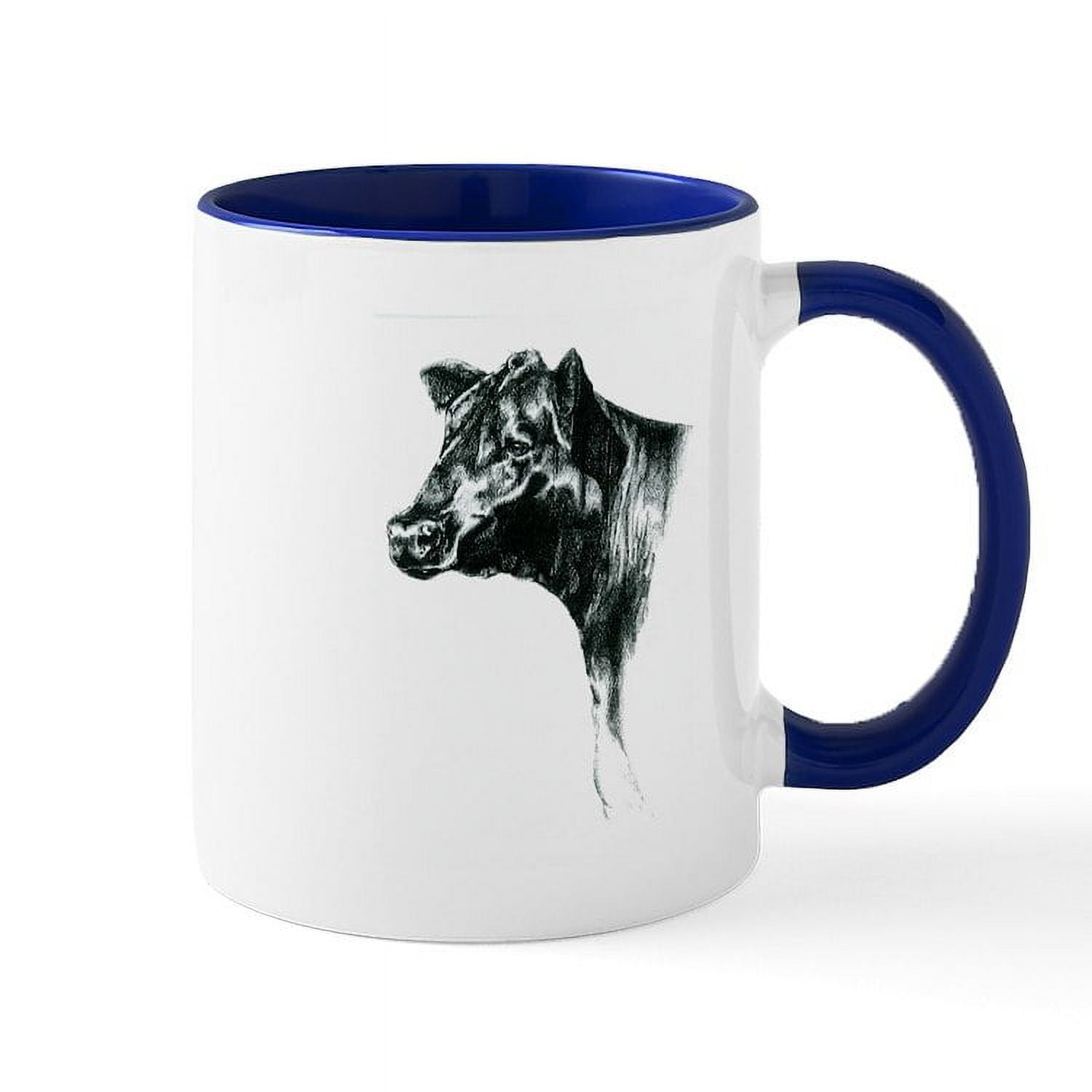 CafePress - Angus Cow Mug - 11 oz Ceramic Mug - Novelty Coffee Tea Cup ...