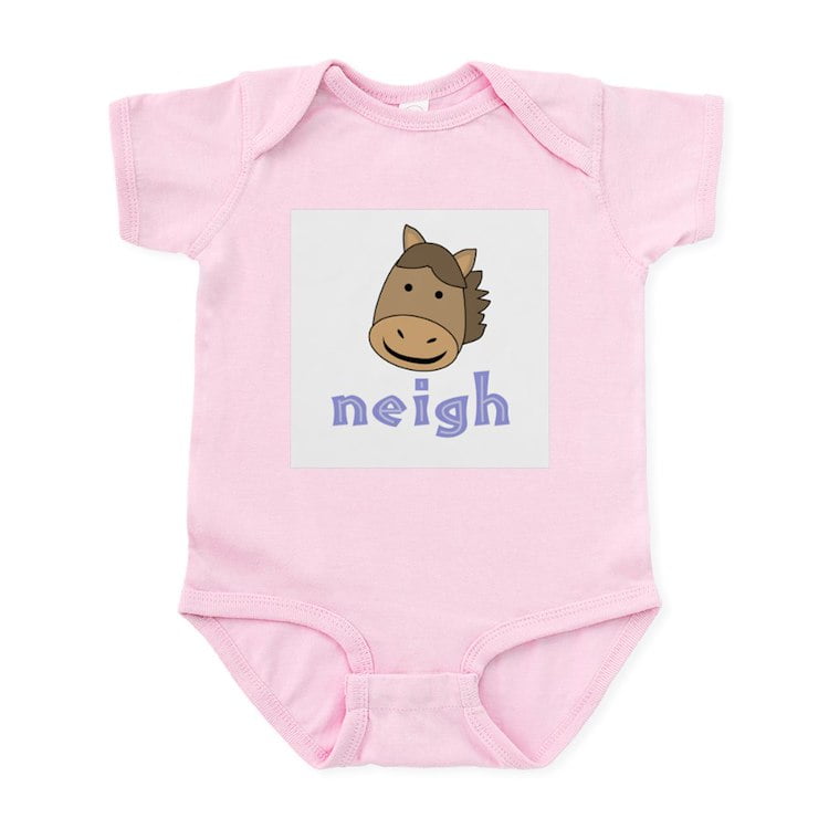CafePress - Animal Noises Horse Neigh Infant Bodysuit - Baby Light ...