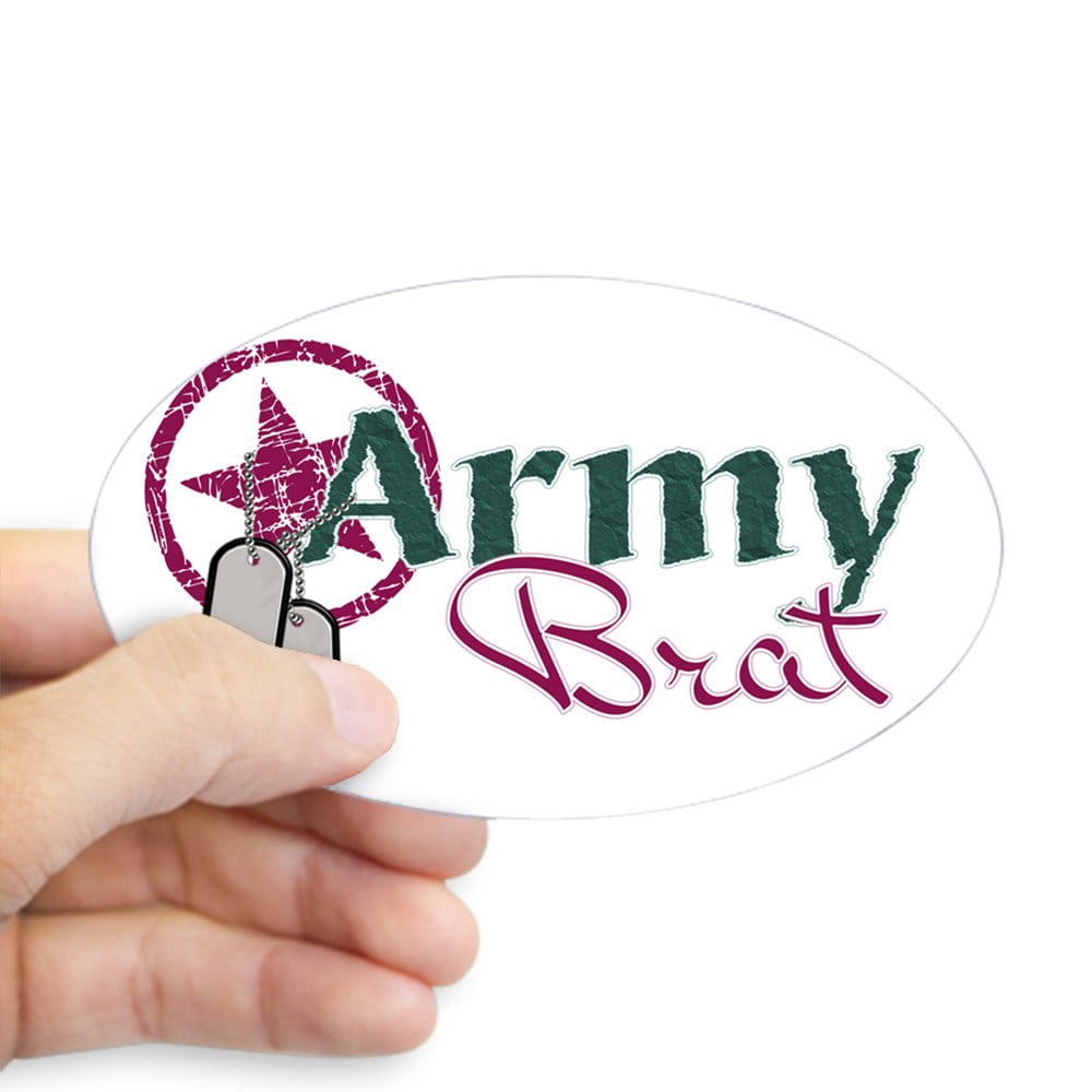 CafePress - Army Brat Star Oval Sticker - Sticker (Oval) - Walmart.com