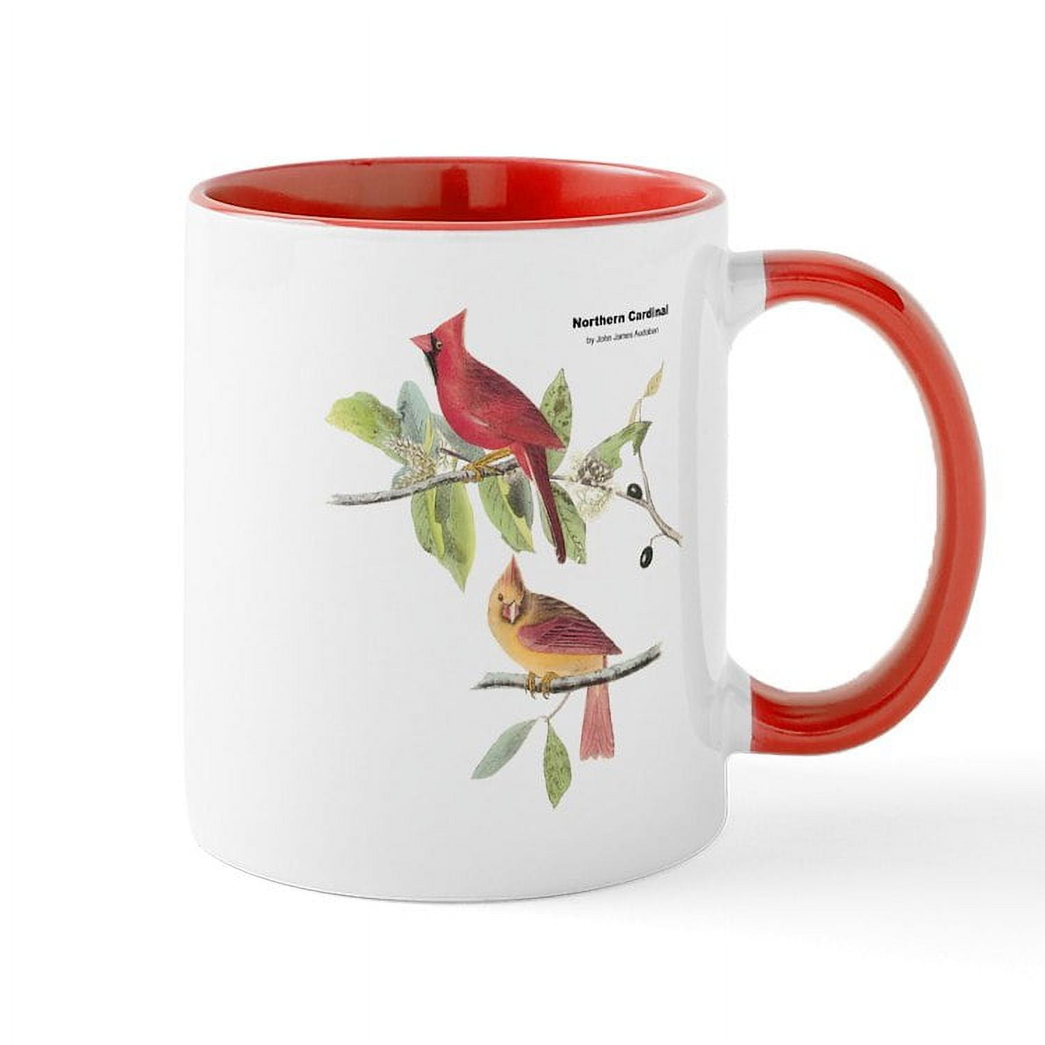 CafePress - Audubon Northern Cardinal Bird Mug - 11 oz Ceramic Mug ...