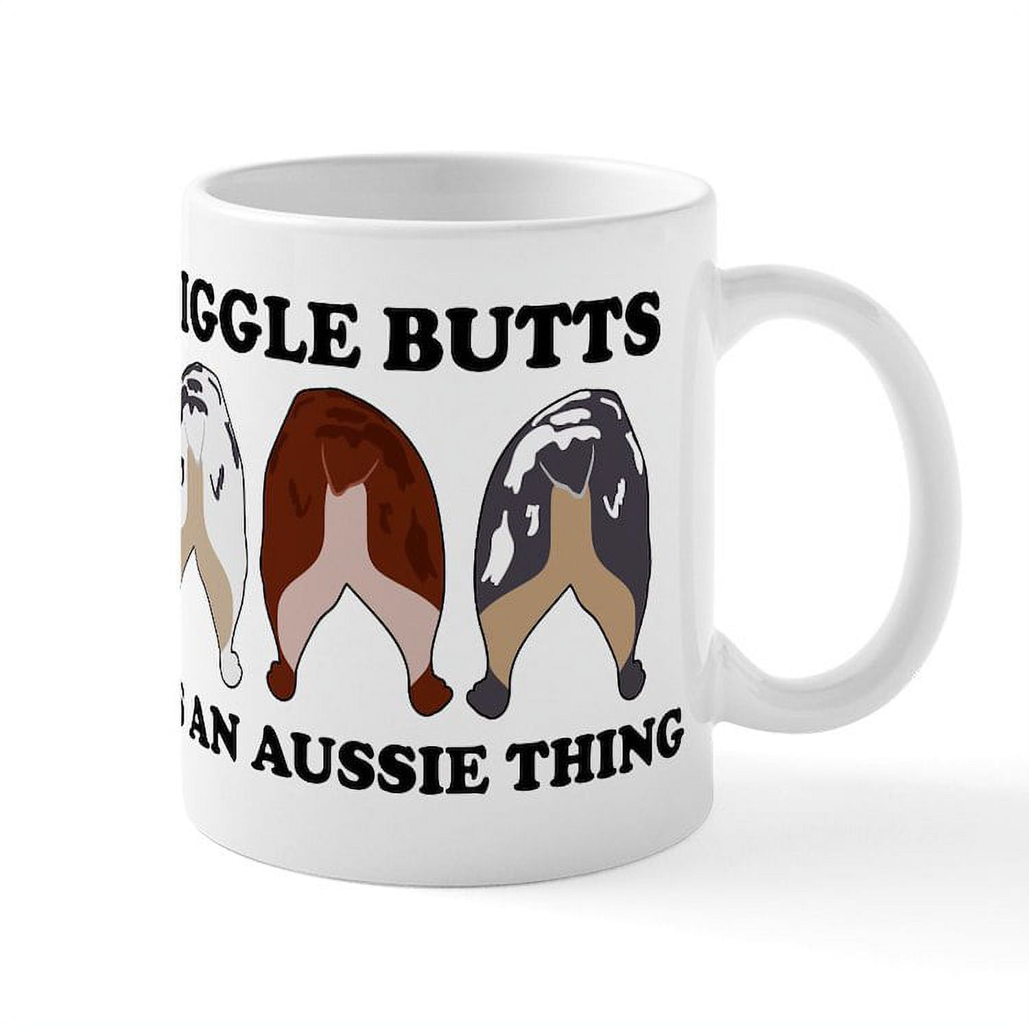 CafePress - Aussie Wiggle Butts - 11 oz Ceramic Mug - Novelty Coffee ...