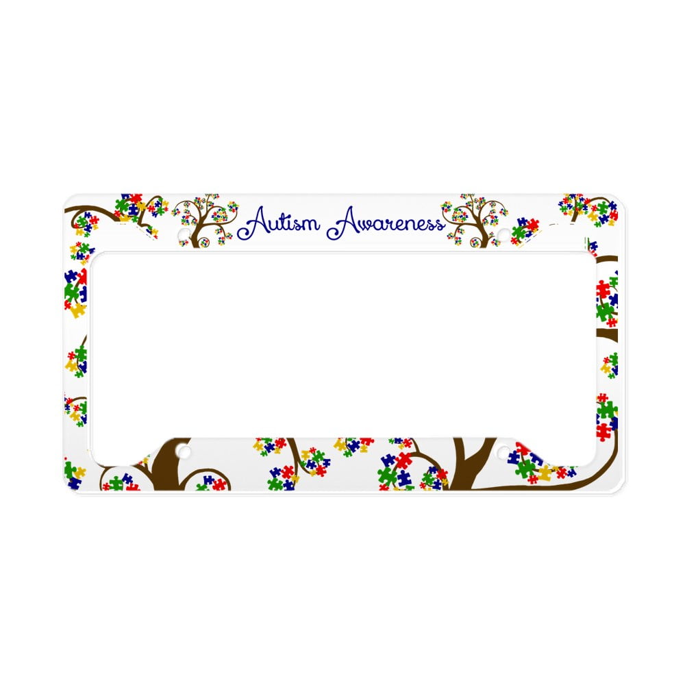 CafePress - Autism Awareness Tree Of Life License Plate Holder ...