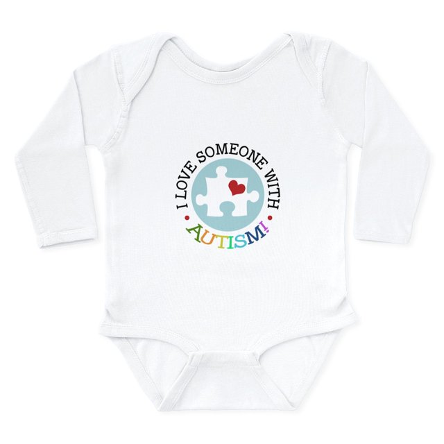 CafePress - Autism Puzzle Body Suit - Long Sleeve Cotton Baby Bodysuit ...