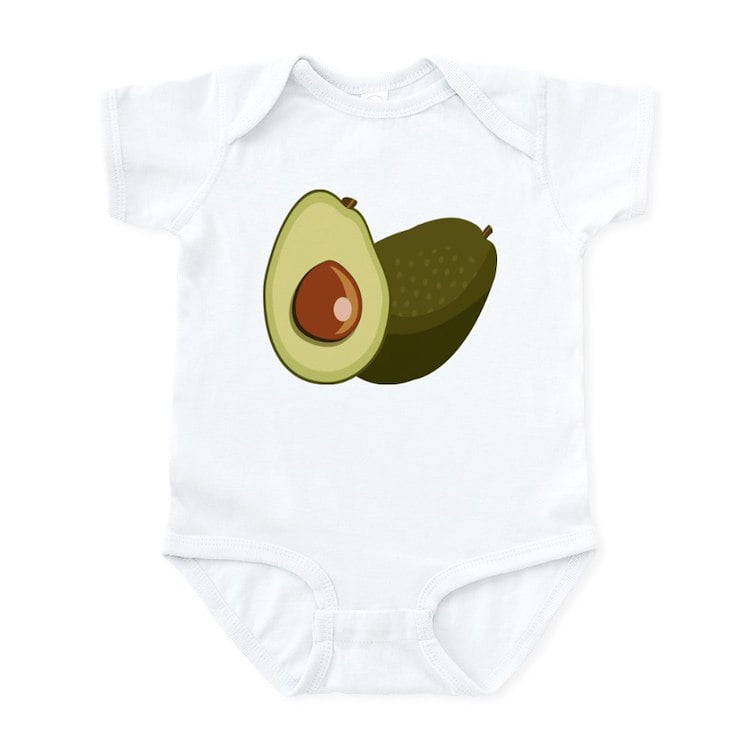 CafePress - Avocado Body Suit - Baby Light Bodysuit, Size Newborn - 24 ...