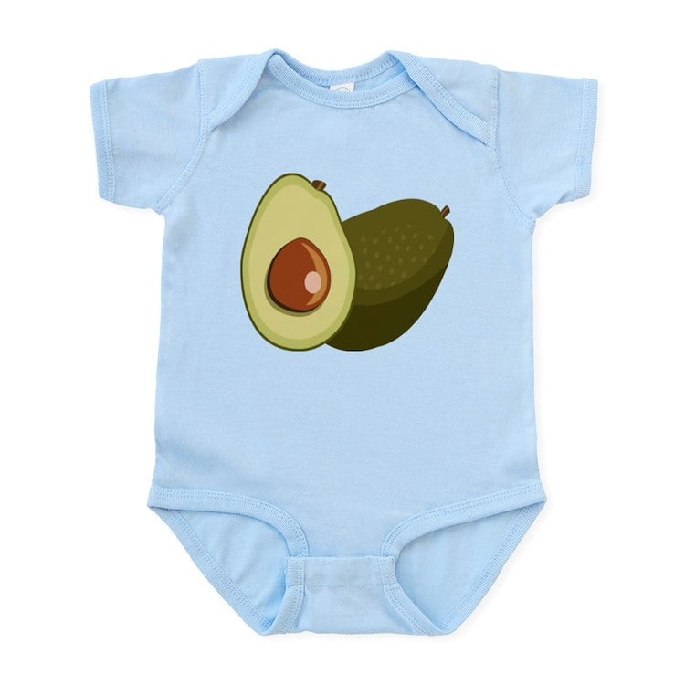 CafePress - Avocado Body Suit - Baby Light Bodysuit, Size Newborn - 24 ...