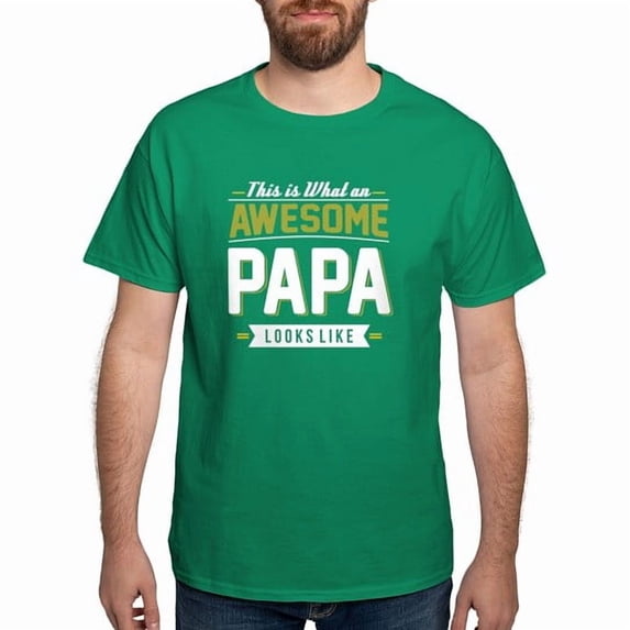 CafePress - Awesome Papa T Shirt Men's Fathers Day Gift Tee Sh Men's ...