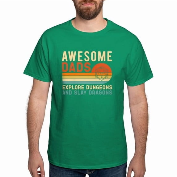 CafePress - Awsome Dads Explore Dungeon And Slay Dragons Men's Value T ...