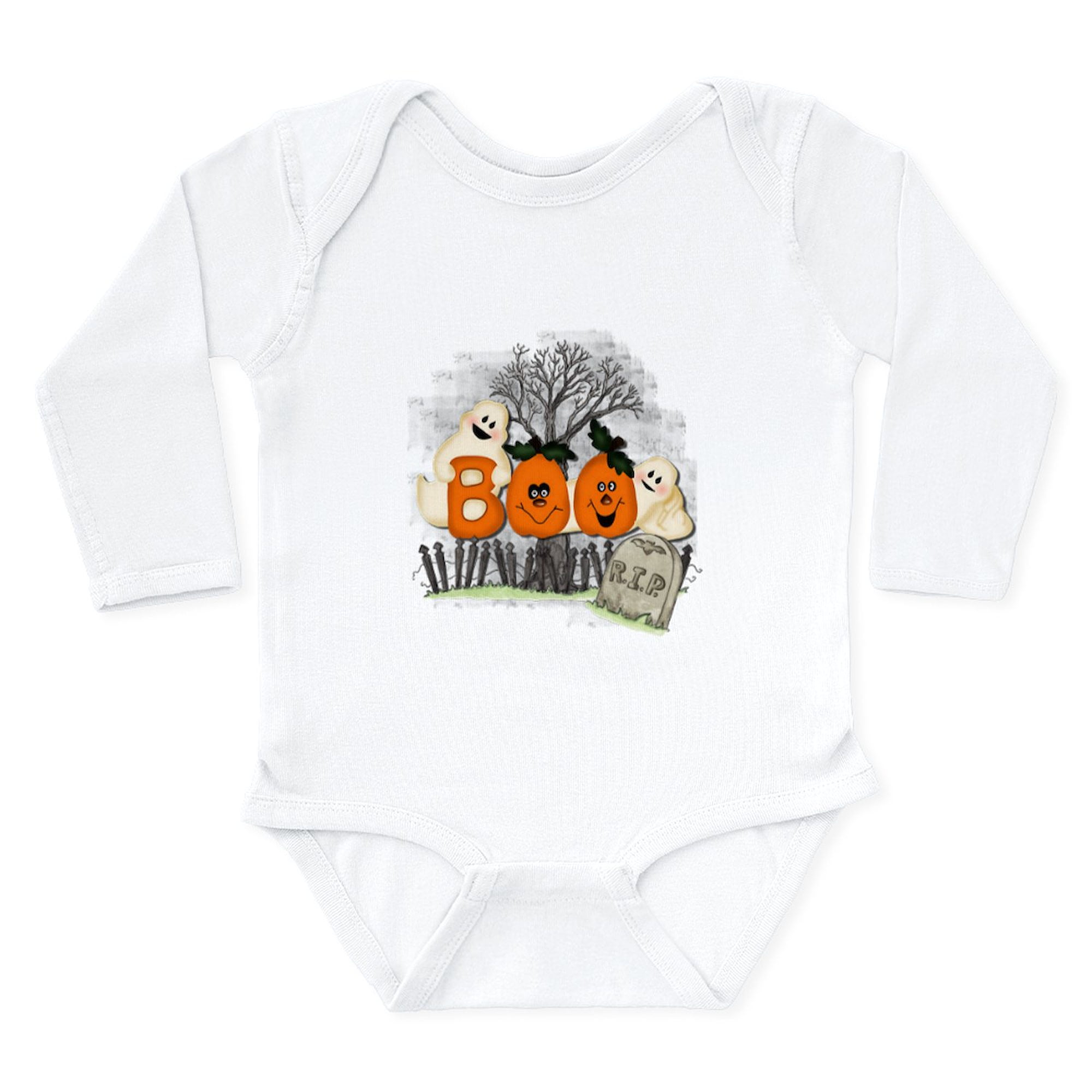 CafePress - BOO Body Suit - Long Sleeve Cotton Baby Bodysuit - Walmart.com
