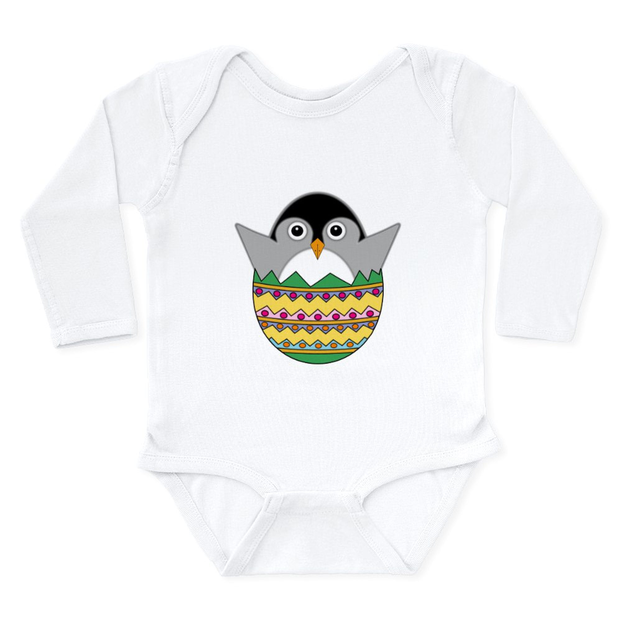CafePress - Baby Egguin Long Sleeve Infant Bodysuit - Long Sleeve ...