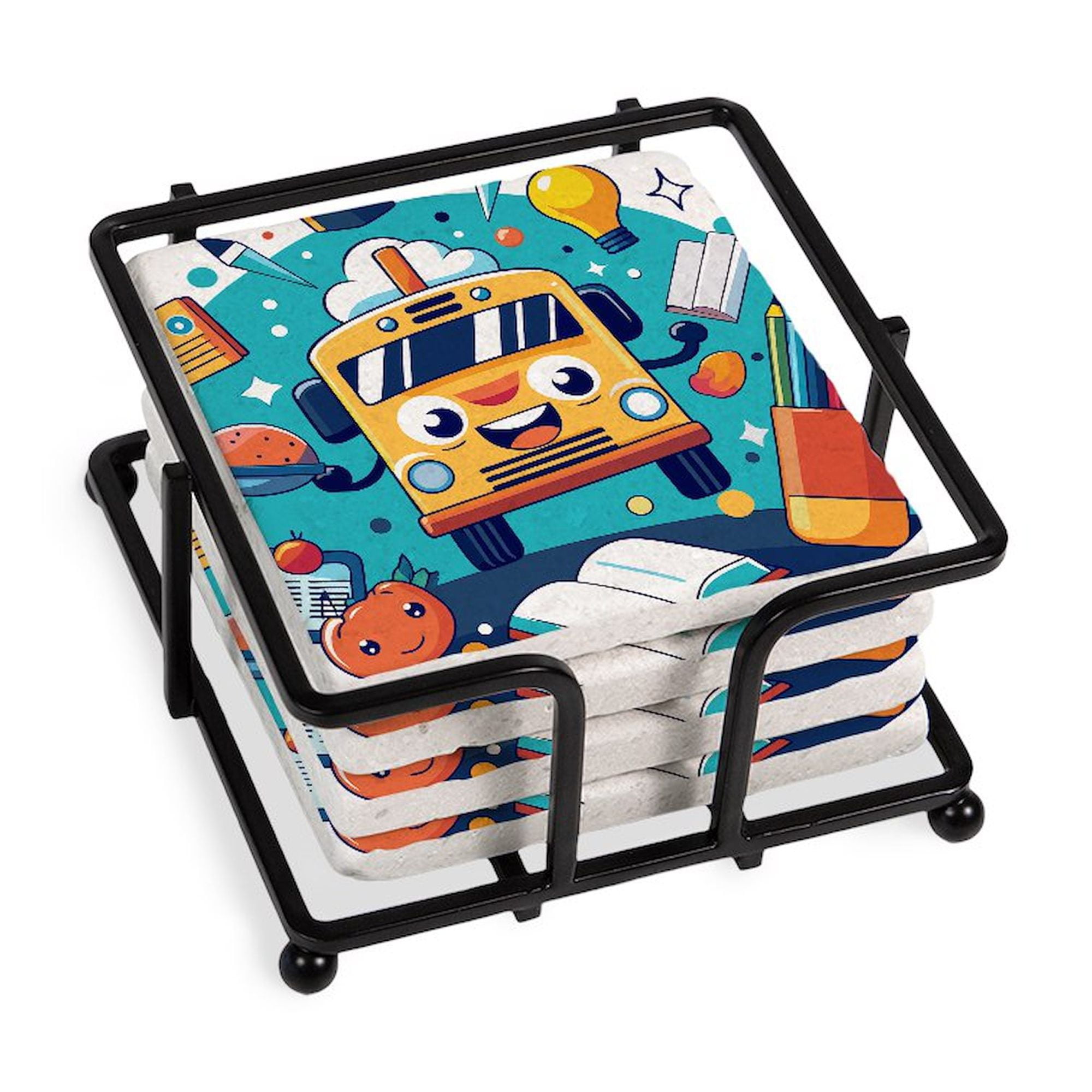 CafePress - Back To School T Shirt Design For Student - Tile Coaster ...