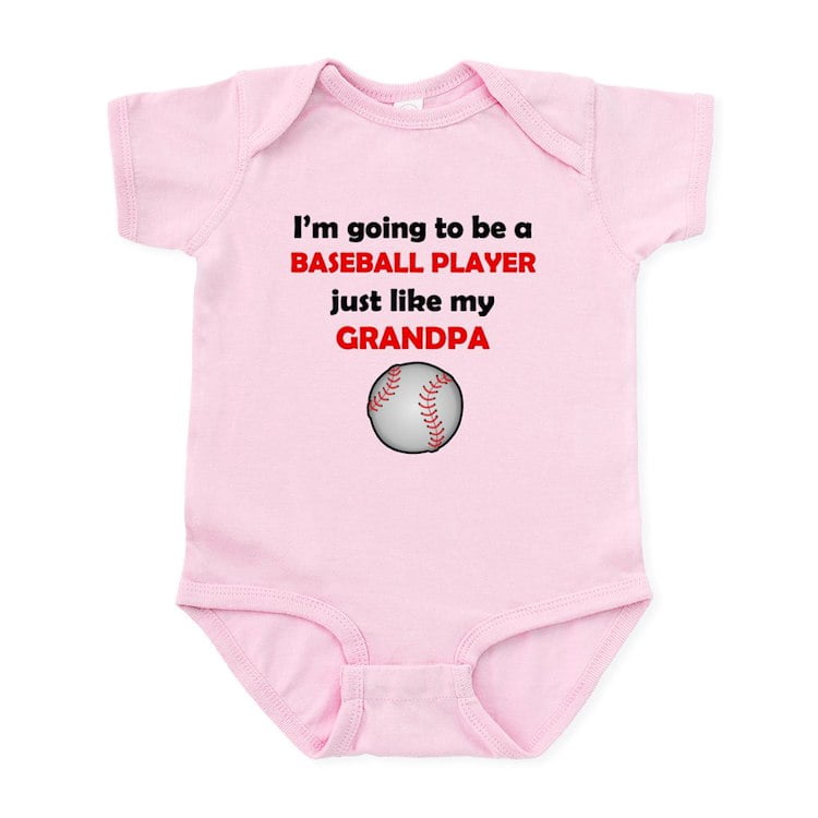 CafePress - Baseball Player Like My Grandpa Body Suit - Baby Light ...