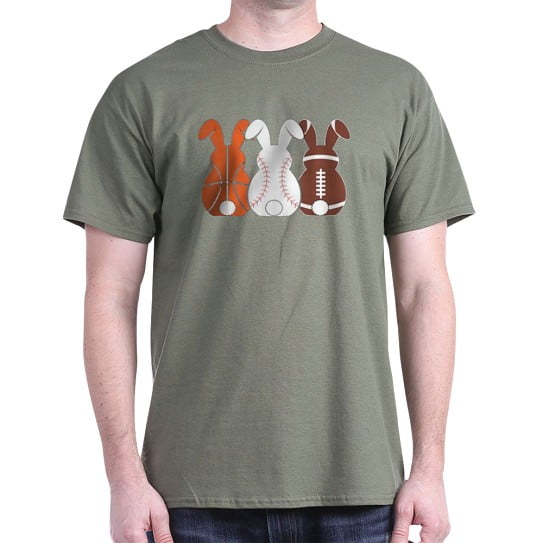 CafePress - Basketball Baseball Football Sports Easter Bunny R Men's ...