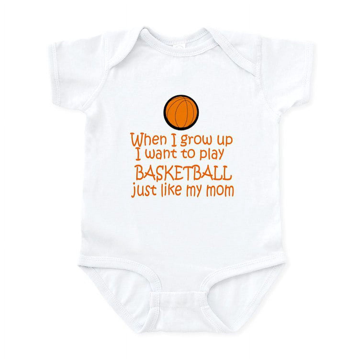 CafePress - Basketball...Just Like MOM Infant Bodysuit - Baby Light ...