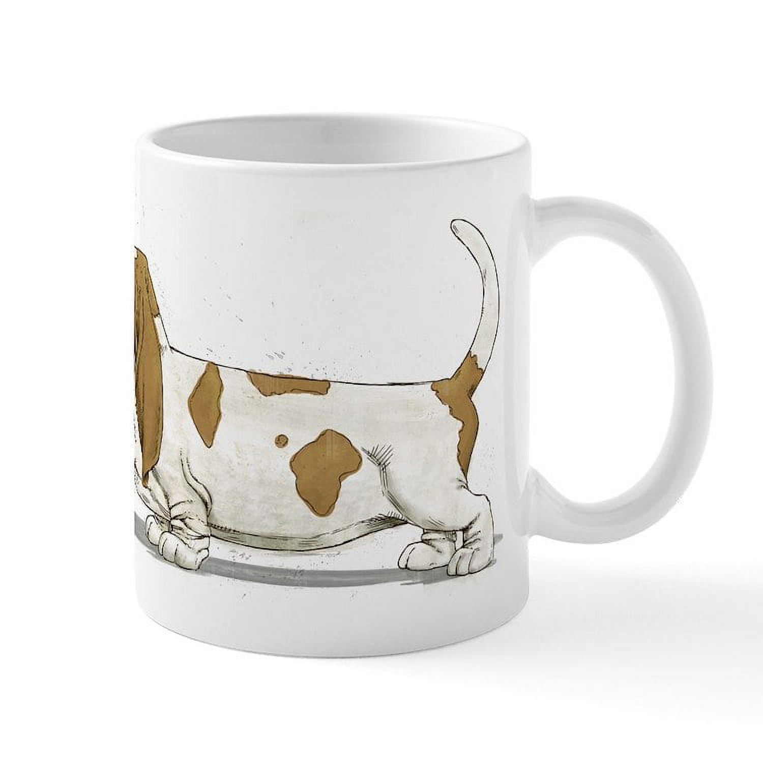 CafePress - Basset Hound Mug - 11 oz Ceramic Mug - Novelty Coffee Tea ...