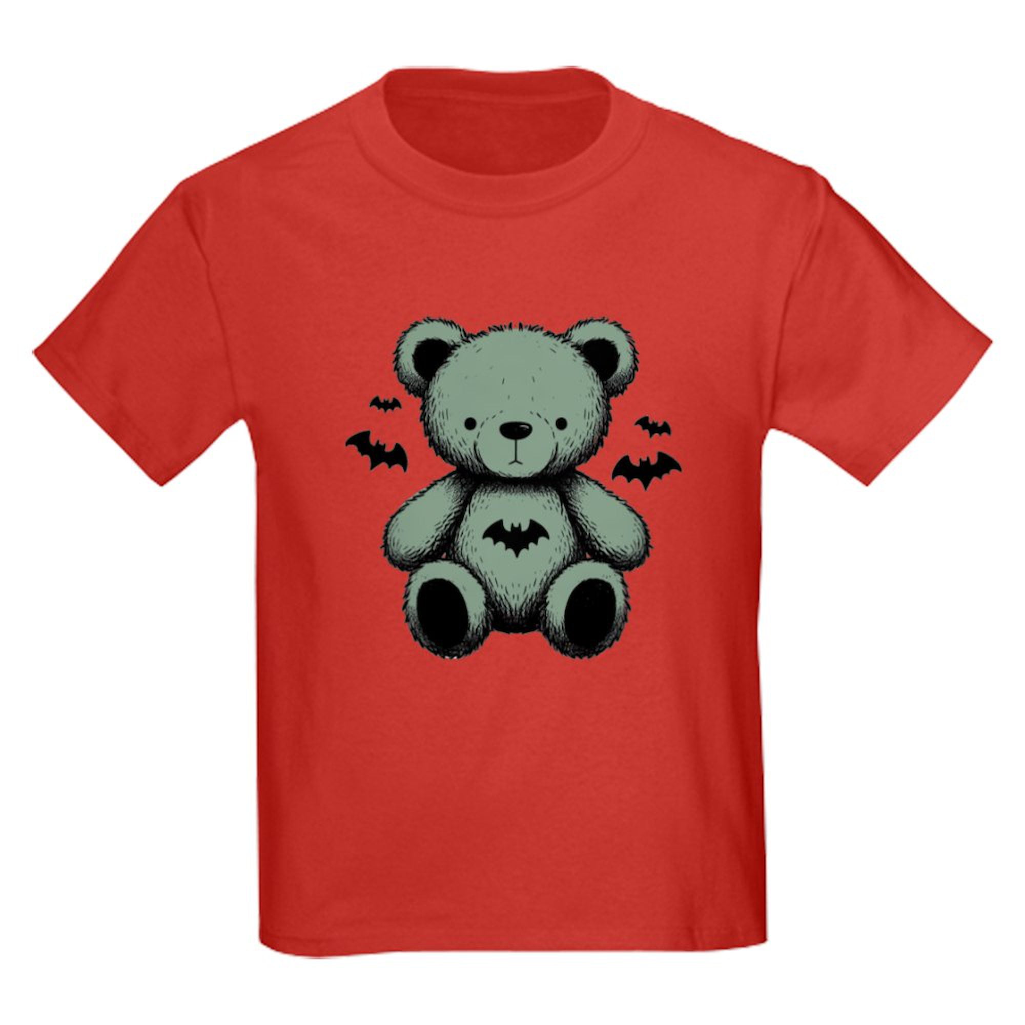 CafePress - Batty Bear Green T Shirt - Dark T-Shirt Kids XS-XL ...