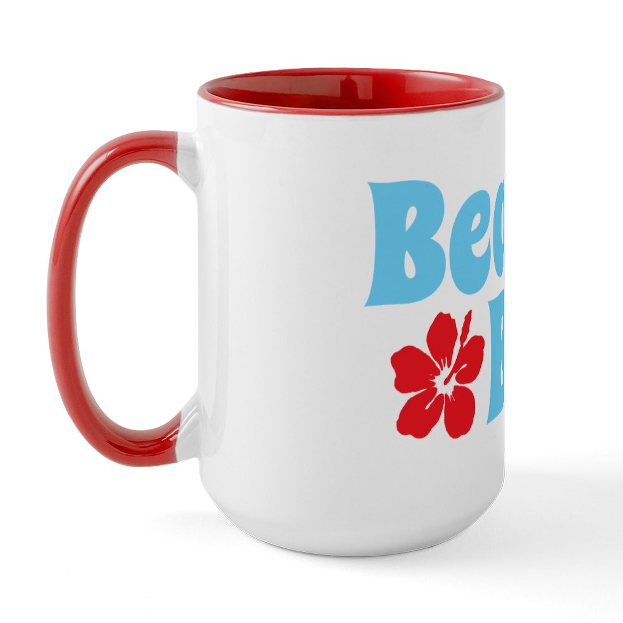CafePress - Beach Bum Large Mug - 15 oz Ceramic Large White Novelty Mug ...