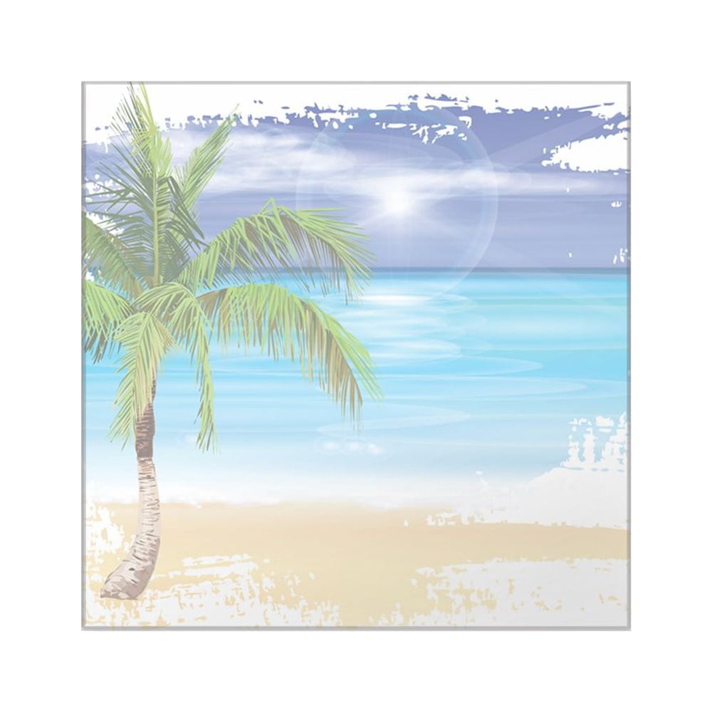 CafePress - Beach Scene Sticker - Square Sticker 3" x 3" - Walmart.com
