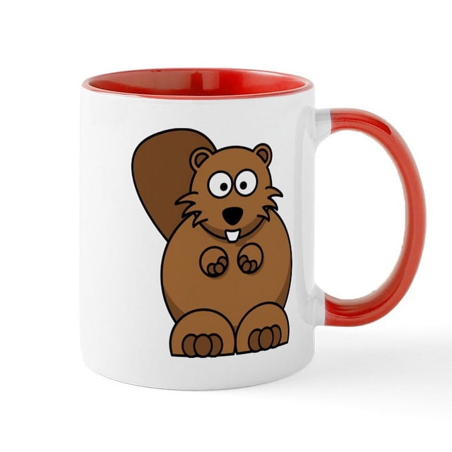 CafePress - Beaver Mug - 11 oz Ceramic Mug - Novelty Coffee Tea Cup ...