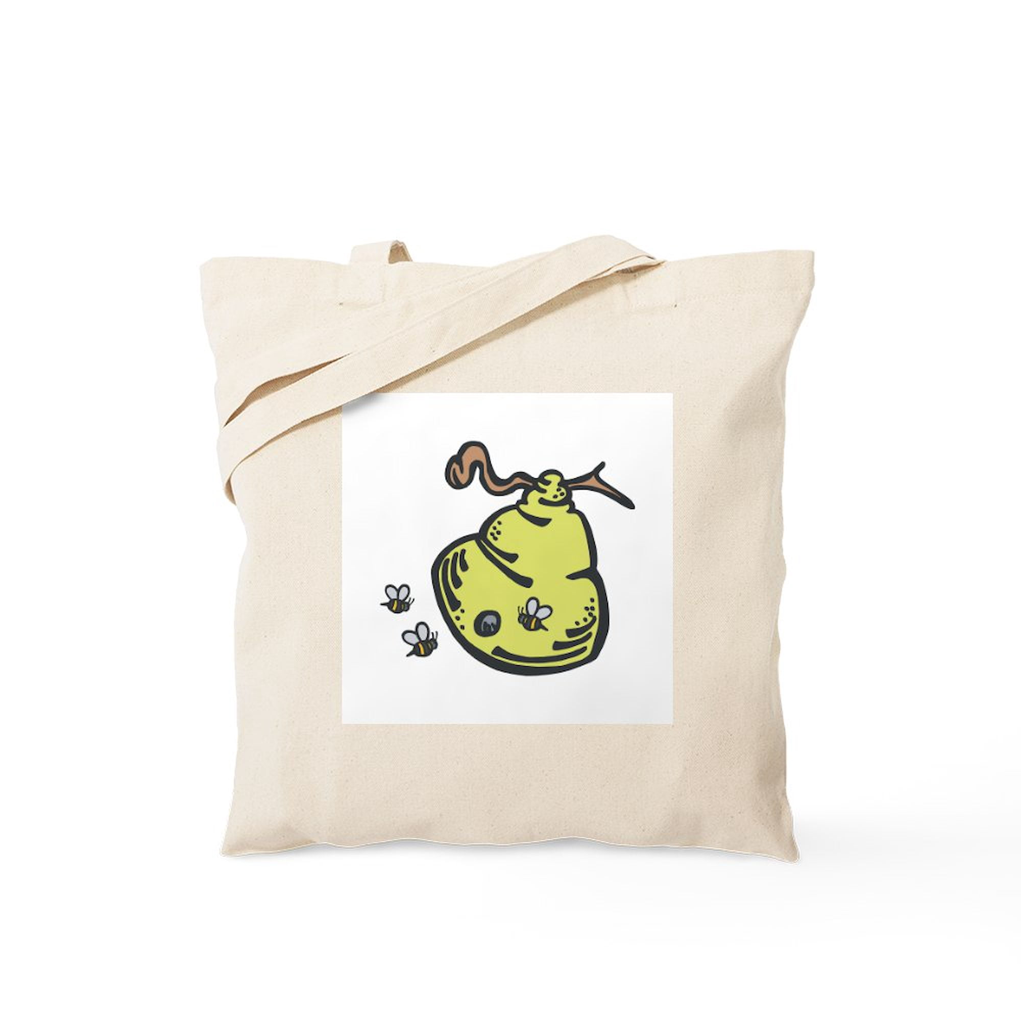 CafePress - Bees And Bee Hive Tote Bag - Unisex Canvas Tote Bag, Beige ...