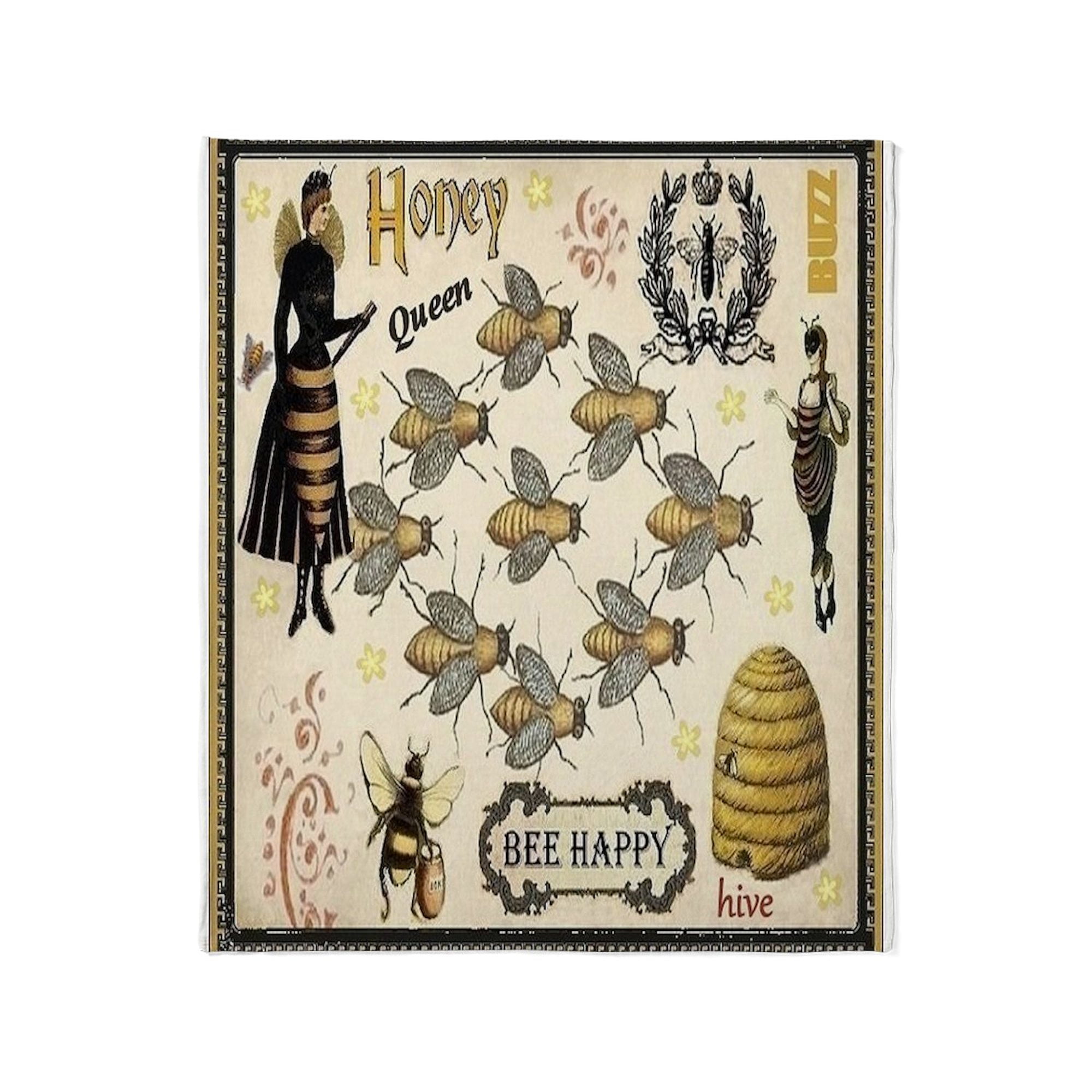 CafePress - Bees Throw Blanket - Soft Fleece Throw Blanket, 50"x60" for ...