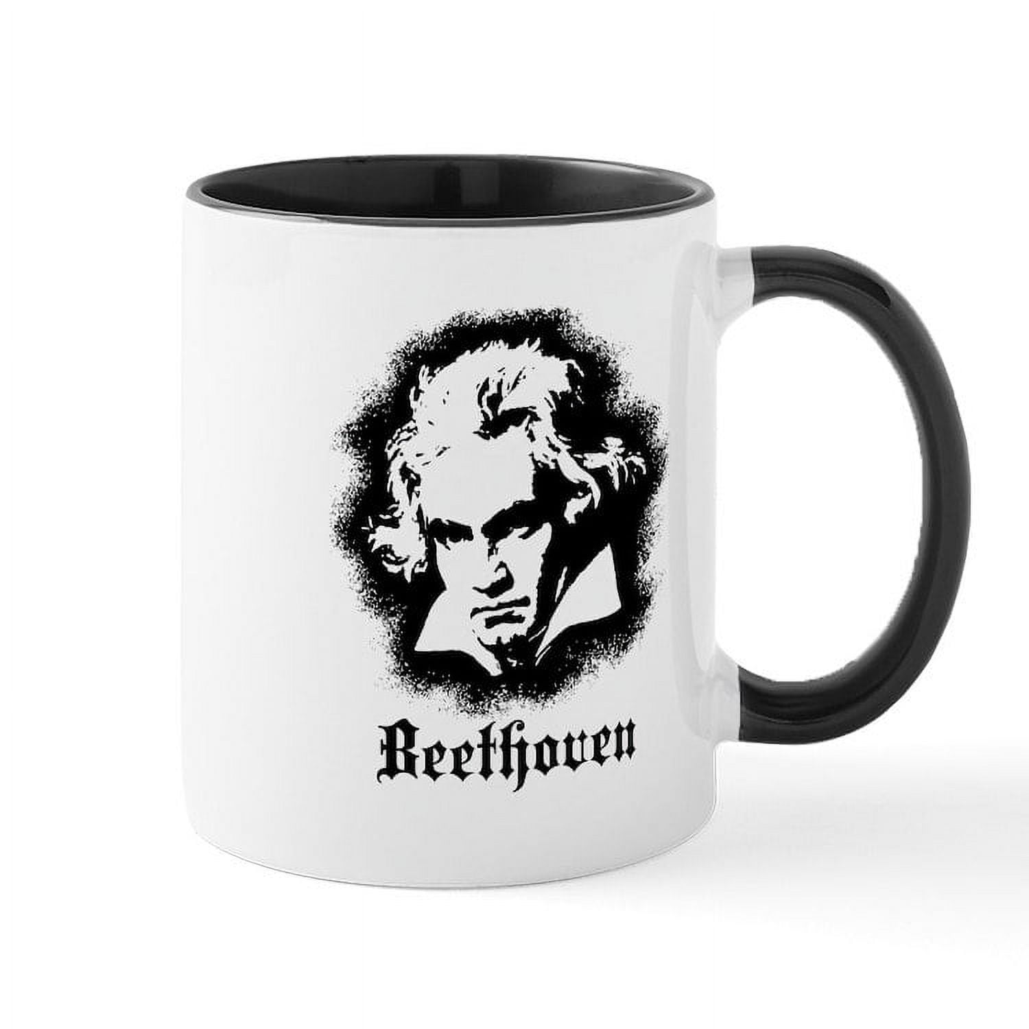 CafePress - Beethoven Mug - 11 oz Ceramic Mug - Novelty Coffee Tea Cup ...