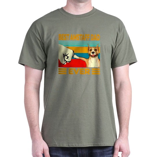 CafePress - Best Amstaff Dad Ever Vintage Shirt Men's Value T Shirt ...