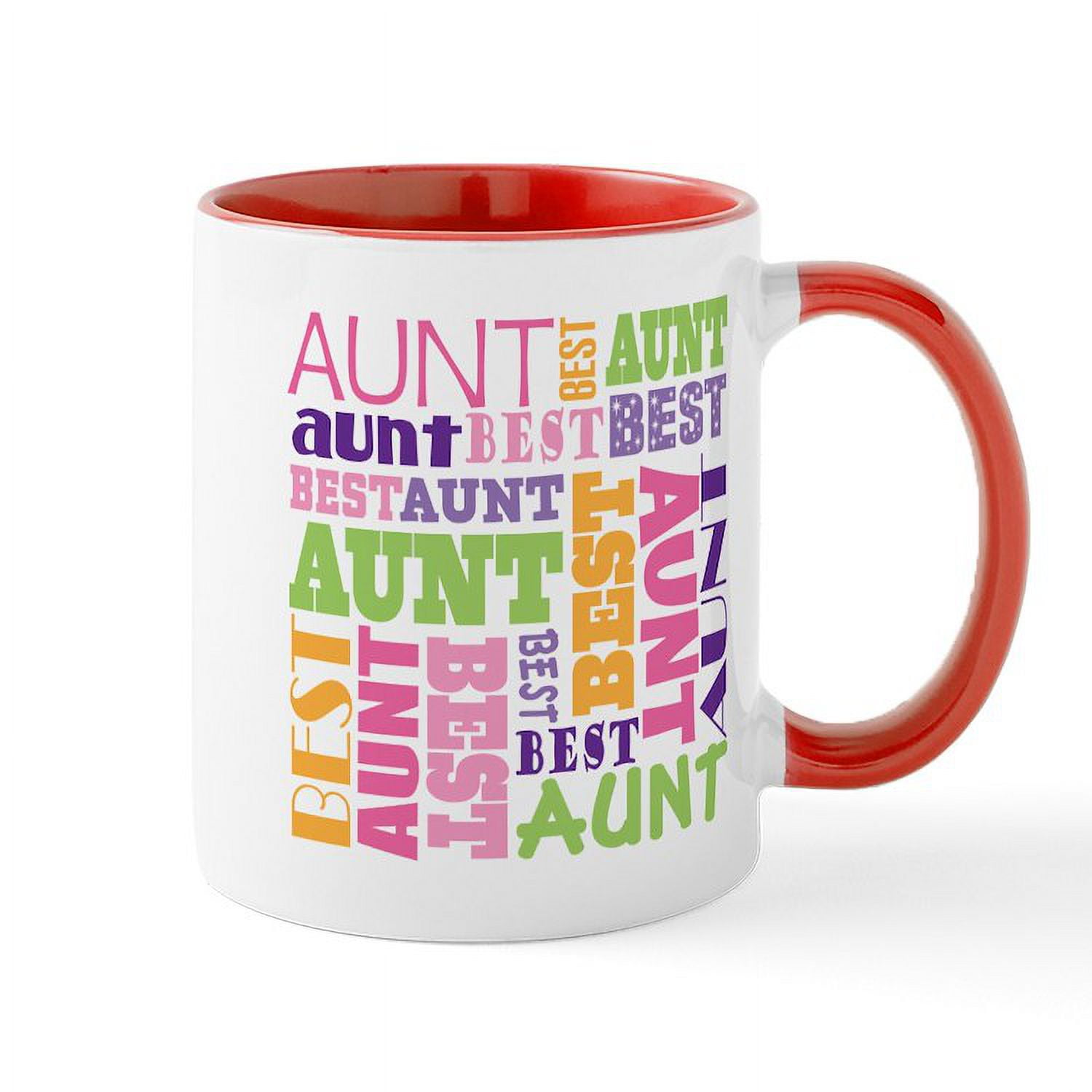 CafePress - Best Aunt Design Gift Mug - 11 oz Ceramic Mug - Novelty ...
