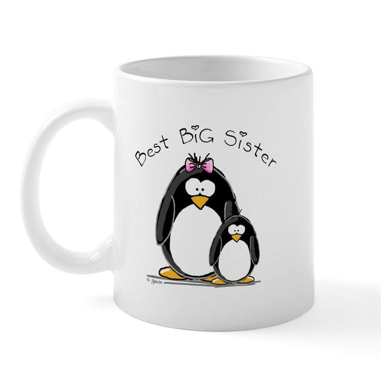 CafePress - Best Big Sister Penguins Mug - 11 oz Ceramic Mug - Novelty ...