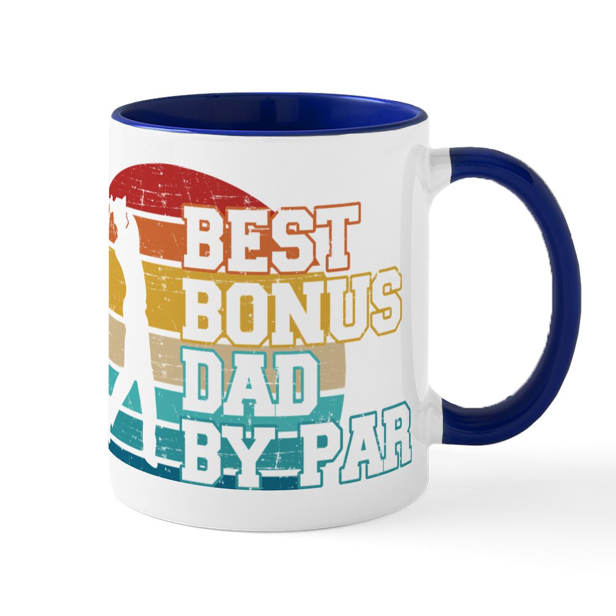 CafePress - Best Bonus Dad By Par Vintage Retro Golfer Mugs - 11 oz ...