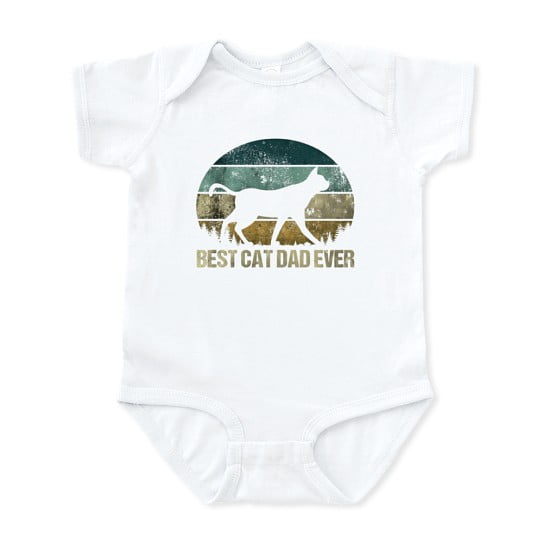 CafePress - Best Cat Dad Ever (11) - Cute Infant Baby Bodysuit Romper ...
