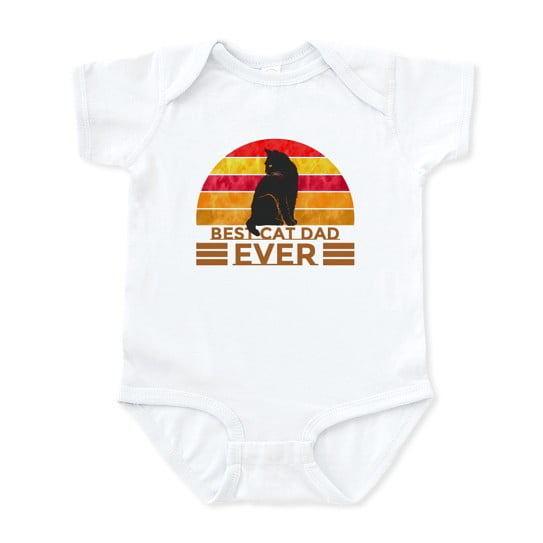 CafePress - Best Cat Dad Ever (7) - Cute Infant Baby Bodysuit Romper ...