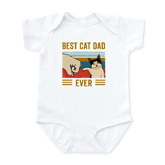 CafePress - Best Cat Dad Ever (9) - Cute Infant Baby Bodysuit Romper ...