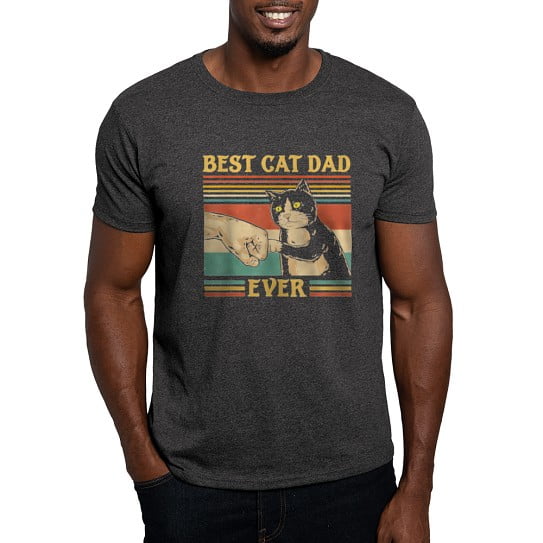 CafePress - Best Cat Dad Ever Pawfist Bump Fit Vintage Retro Men's ...