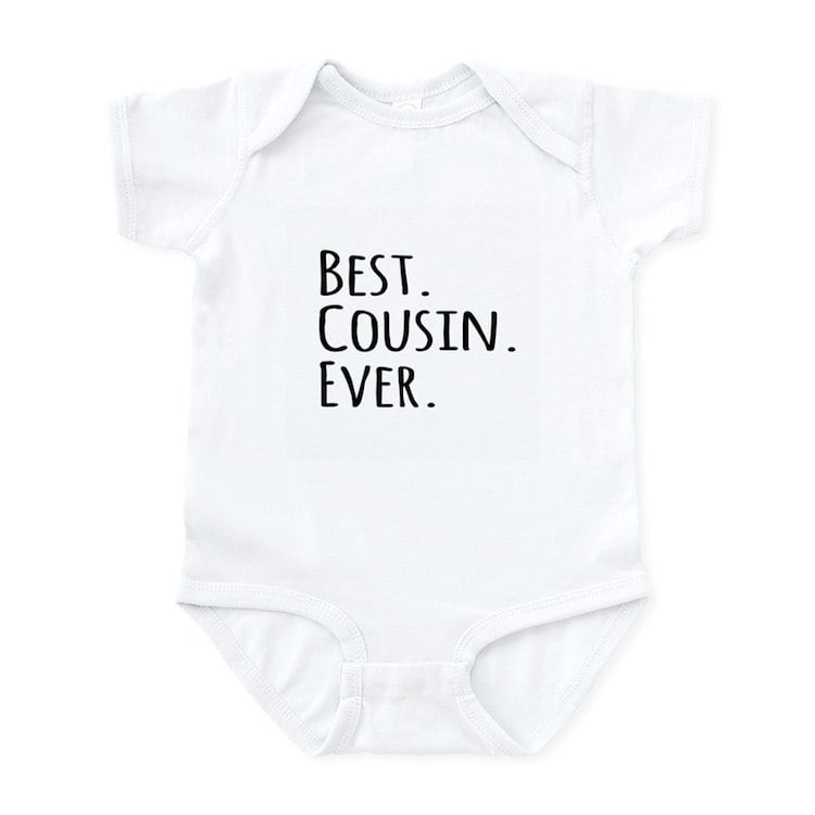 CafePress - Best Cousin Ever Body Suit - Baby Light Bodysuit, Size ...