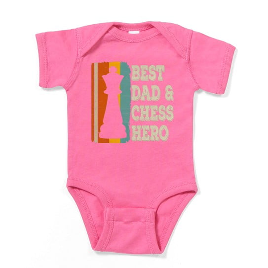 CafePress - Best Dad And Chess Hero Retro Sunset - Cute Infant Baby ...