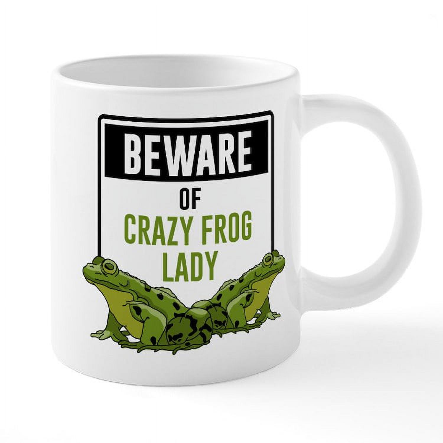 Cafepress Beware Of Crazy Frog Lady Ceramic Mega Mug Holds 20