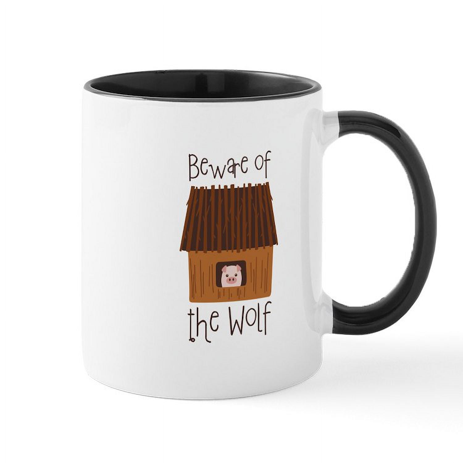 CafePress - Beware Of Wolf Mugs - 11 oz Ceramic Mug - Novelty Coffee ...
