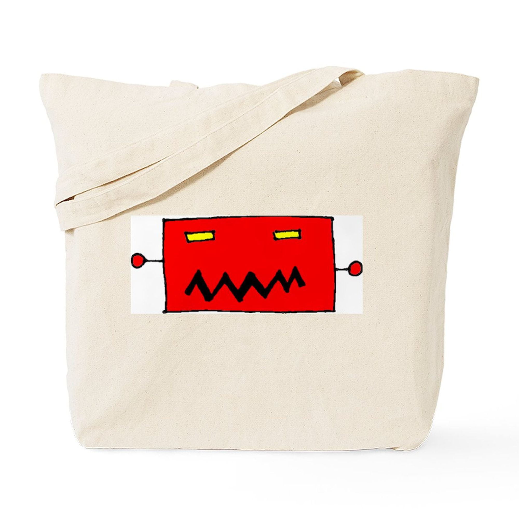 CafePress - Big Robot Head Tote Bag - Unisex Canvas Tote Bag, Beige, 1 ...
