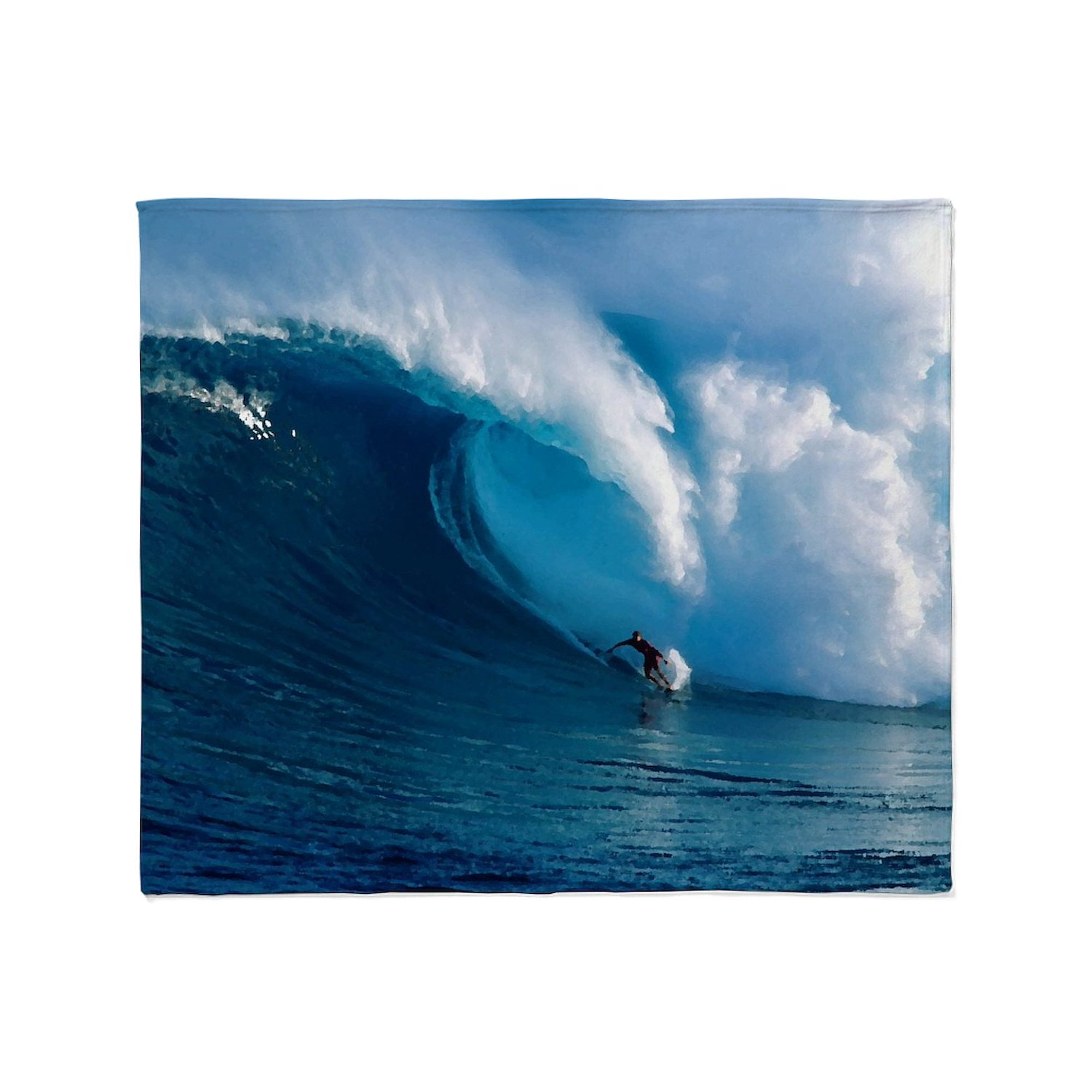 CafePress - Big Wave Surfing Throw Blanket - Soft Fleece Throw Blanket ...