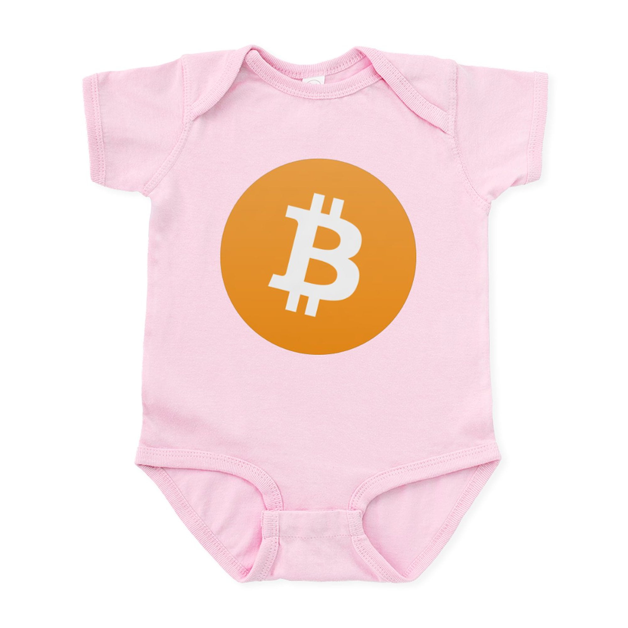 CafePress - Bitcoin Logo Body Suit - Baby Light Bodysuit, Size Newborn ...