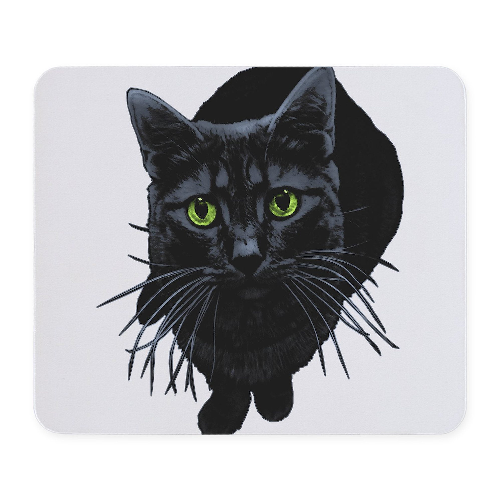 CafePress - Black Cat Mousepad - Non-slip Rubber Mousepad, Gaming Mouse ...