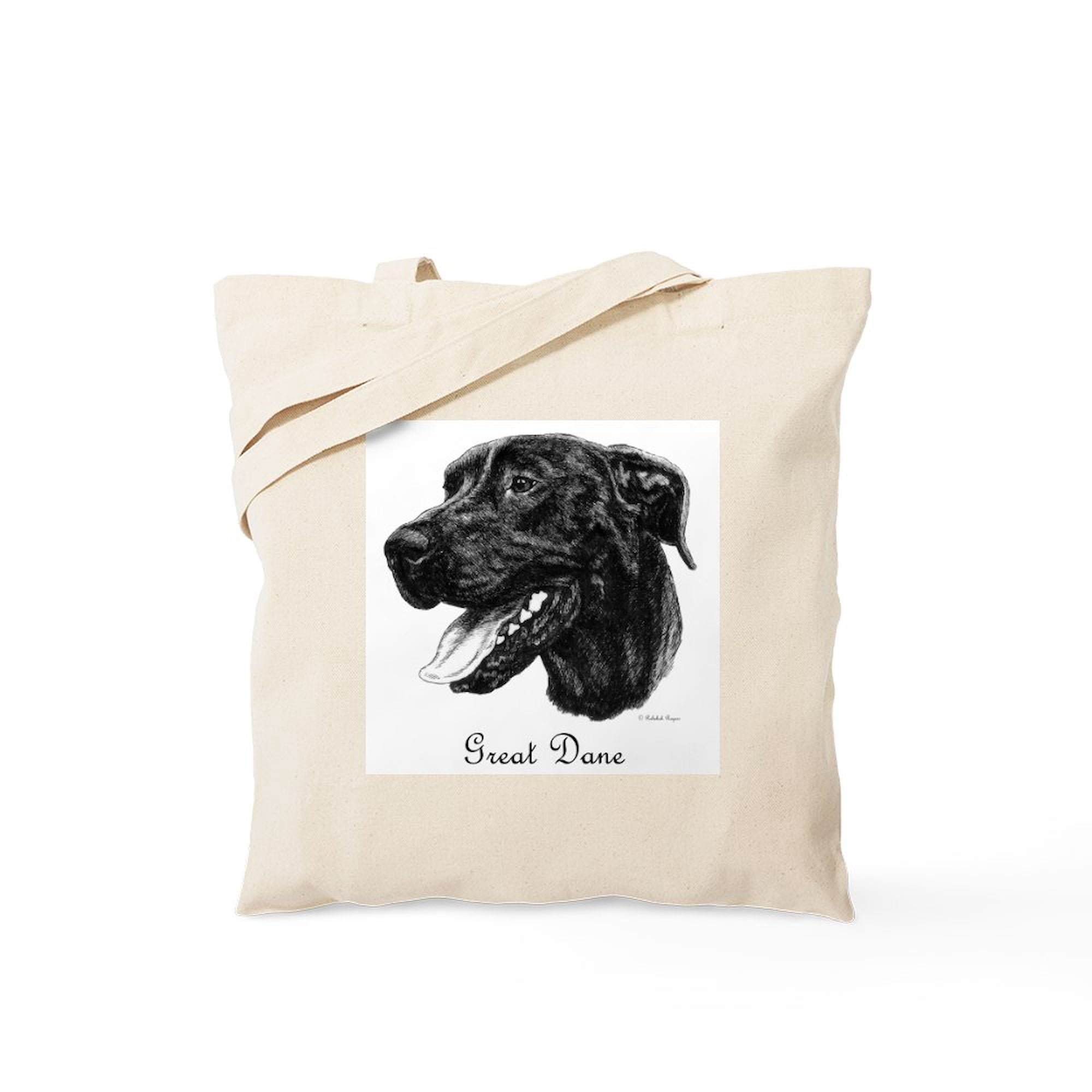 CafePress - Black Dane Tote Bag - Unisex Canvas Tote Bag, Beige, 1 ...