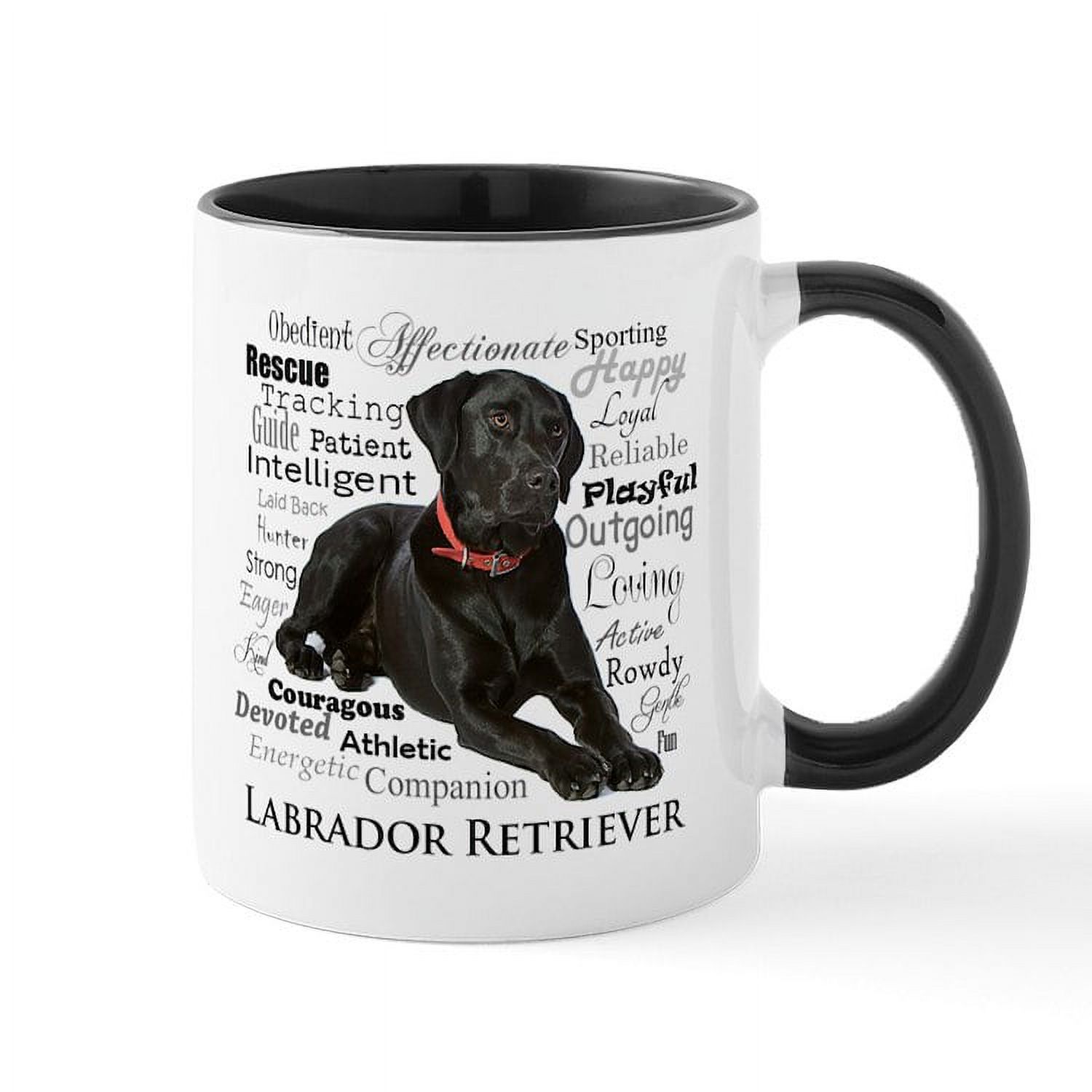 CafePress - Starry Night & Black Labrador Mug - 11 oz Ceramic Mug ...
