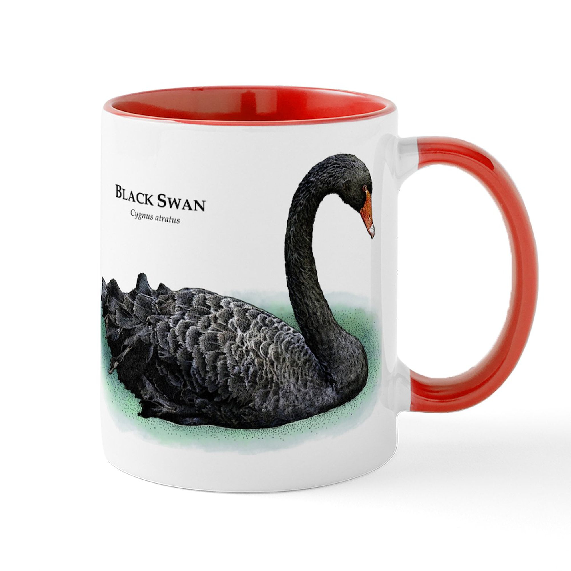 CafePress - Black Swan Mug - 11 oz Ceramic Mug - Novelty Coffee Tea Cup ...