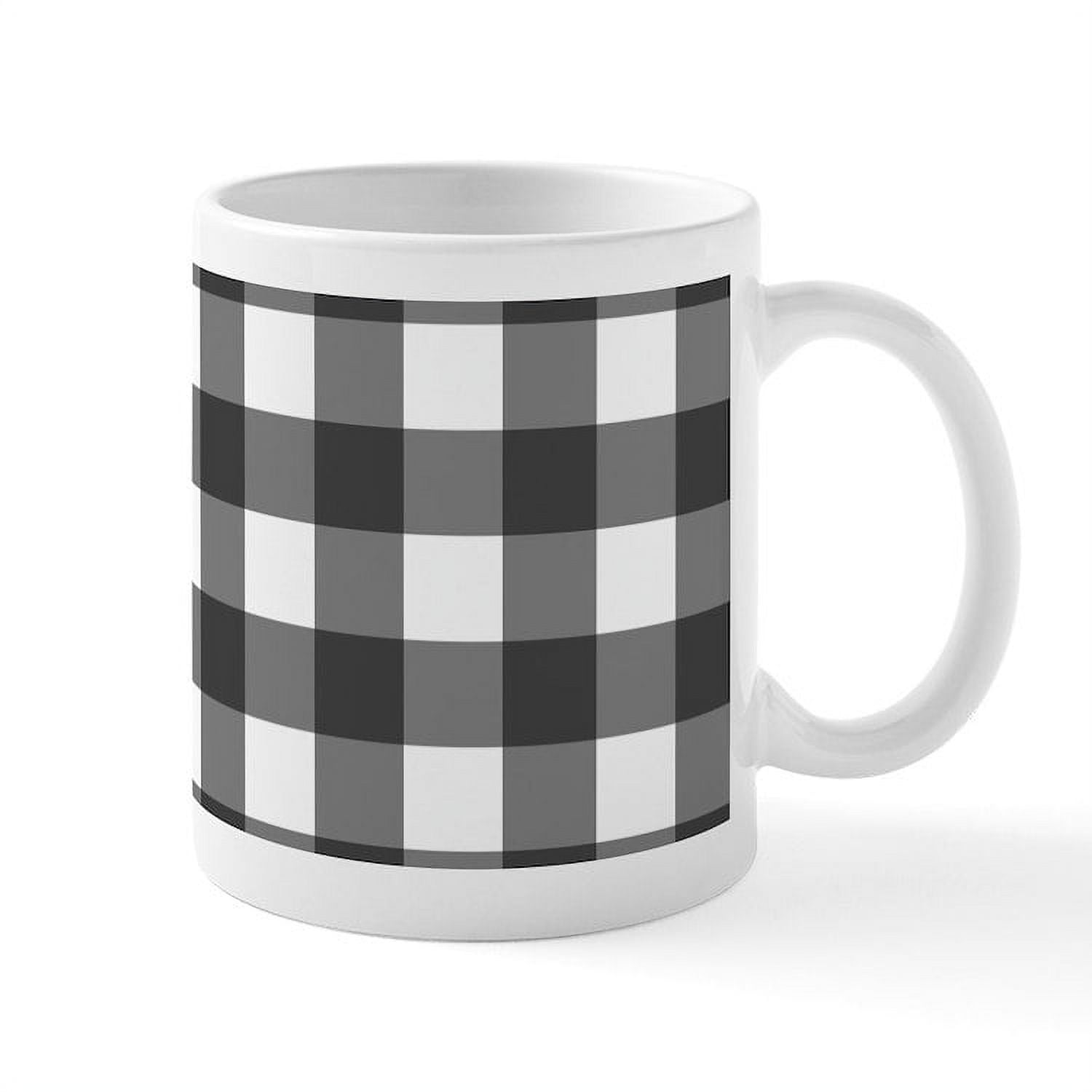 CafePress - Black White Buffalo Plaid Mugs - 11 oz Ceramic Mug ...