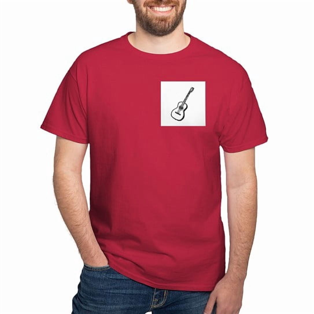 CafePress - Black Woodcut Guitar Ash Grey T Shirt - Men's Classic ...