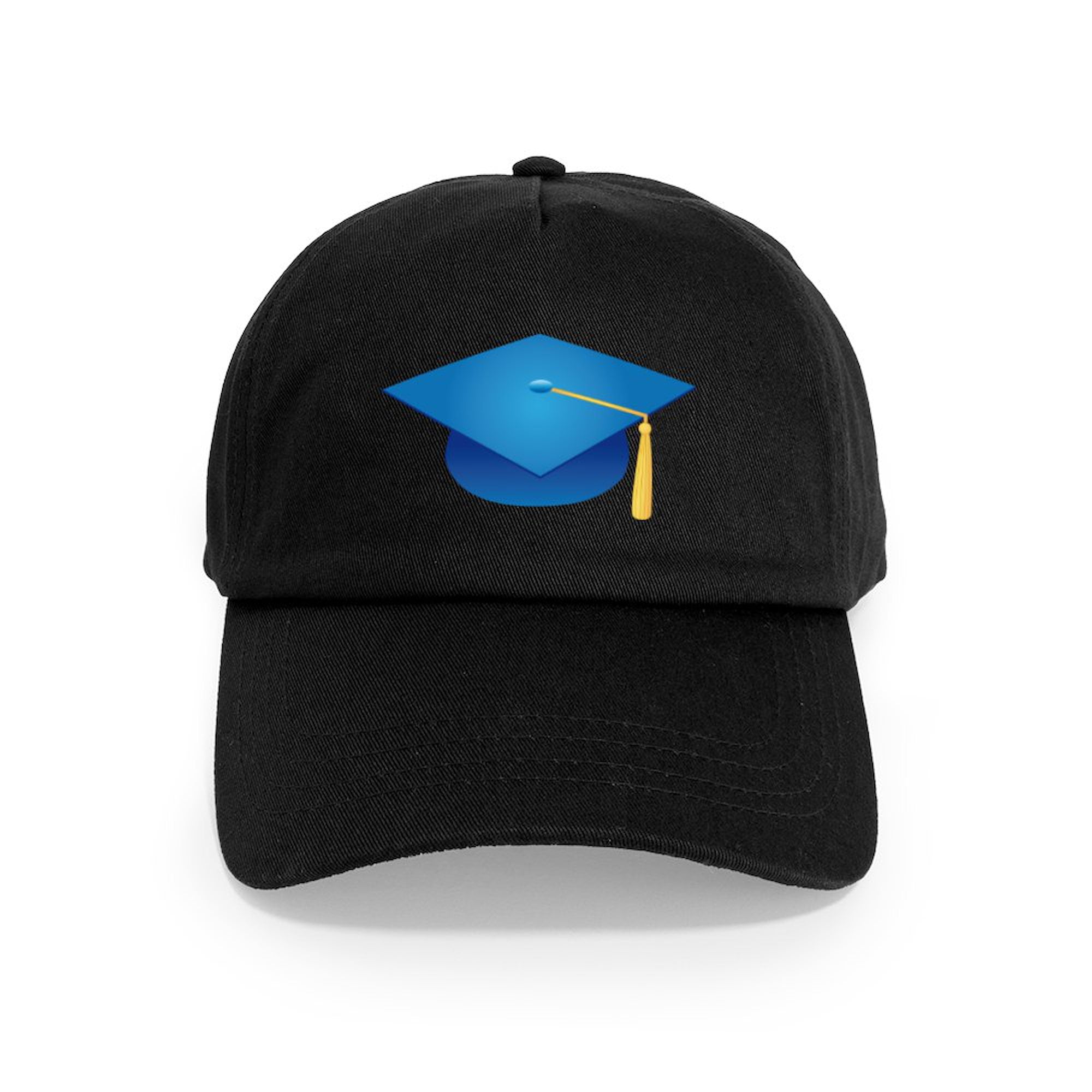CafePress - Blue Graduation Hat Graduate - Adjustable 100% Brushed ...